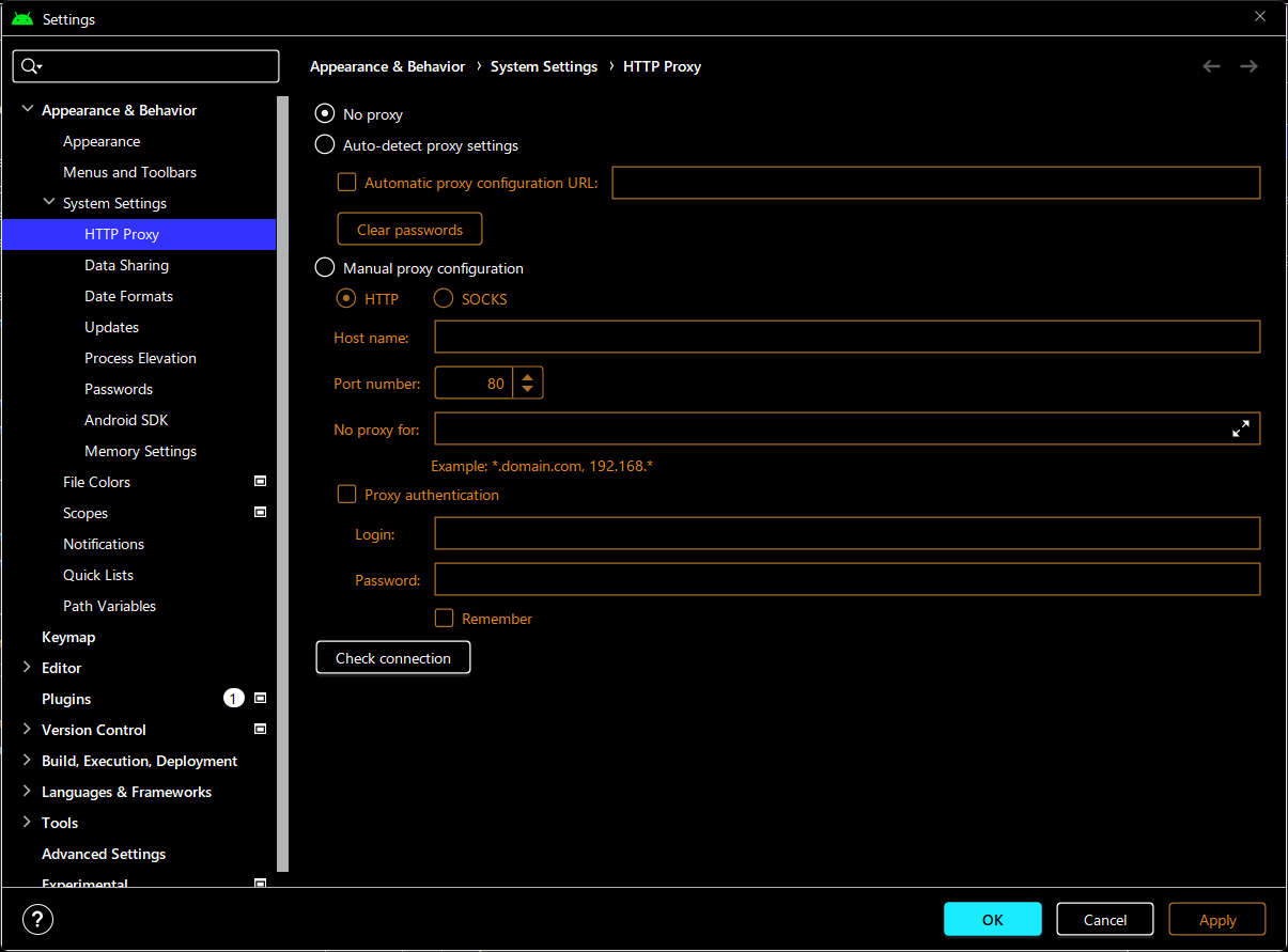 【Android Studio】エミュレータのプロキシ設定(共通/個別) - Deino's Area